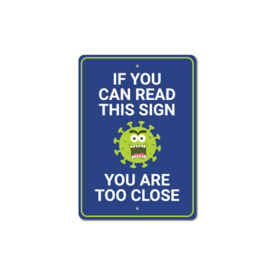 Germ Sign, Social Distancing Reminder Sign, Funny Metal Sign | eBay