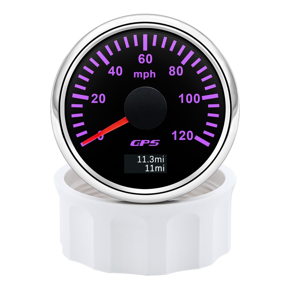 52mm Waterproof GPS Speedometer 0-120MPH Gauge for Motorcycles Boat Car Truck | eBay