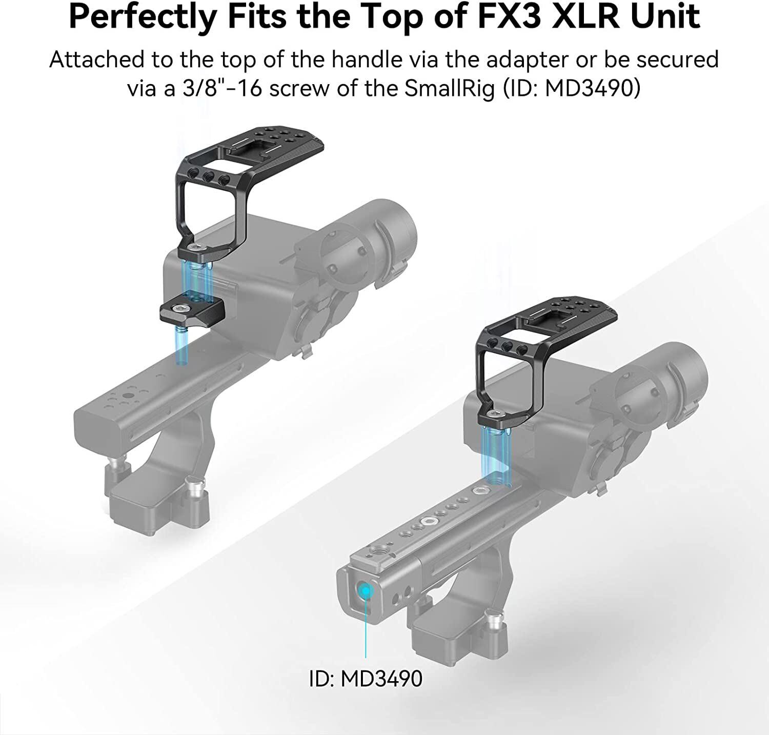 SmallRig FX3 XLR Handle Top Plate & Handle Extension Rig for Sony FX30 ...