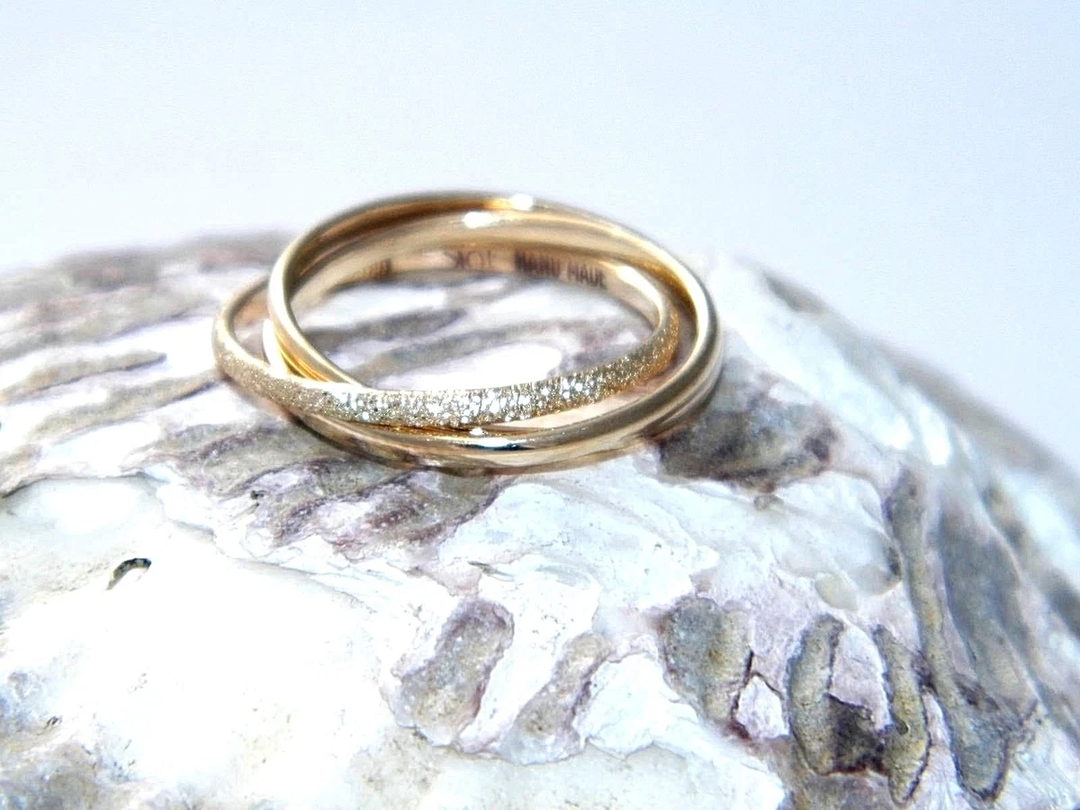 Triple Gold Interlocking Ring