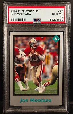 98275830 JOE MONTANA 1991 Tuff Stuff Jr #20 PSA 10 HOF | eBay