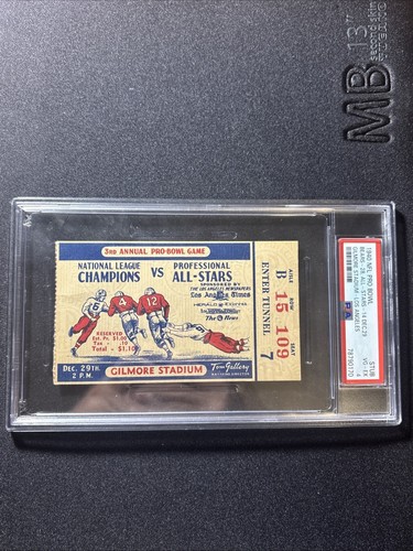 1940 NFL Pro Bowl Ticket Stub Super Rare Item PSA 4 | eBay
