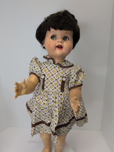 22” Vintage Ideal Saucy Walker Doll Original Flirty Eyes Brunette Redressed #o | eBay