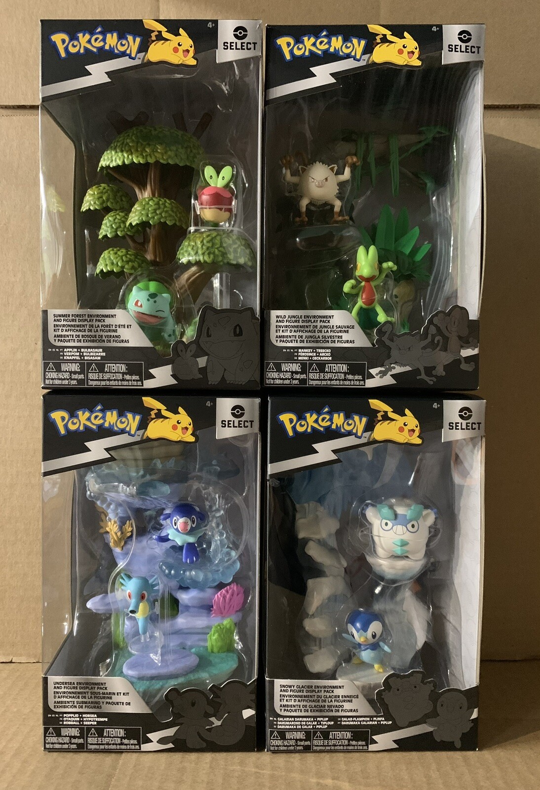 Pokemon Select Environment Lot Of 4 Wild Jungle Summer Forest Undersea ...