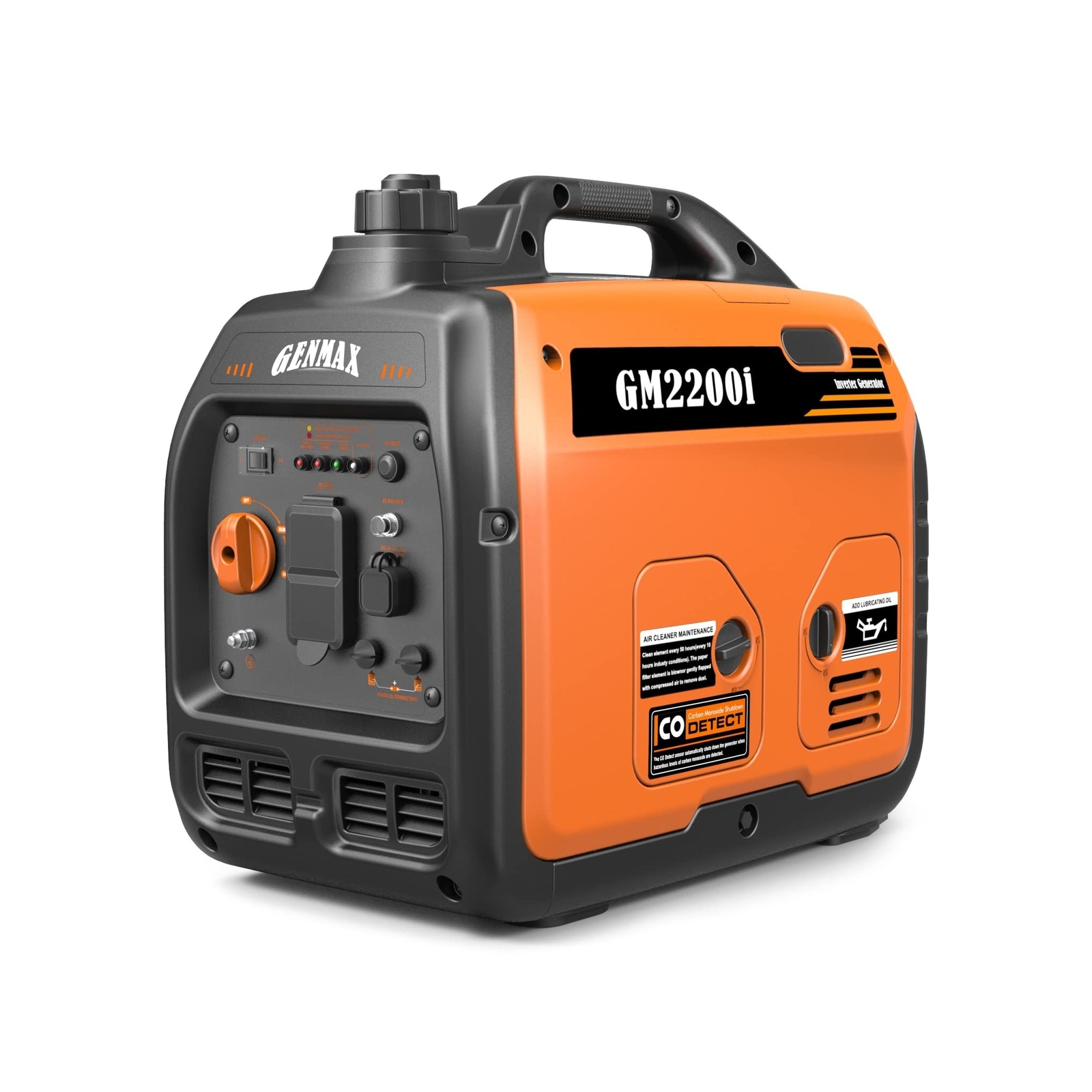 GENMAX Portable Generator，2200W Ultra-Quiet Gas Engine, EPA Compliant ...