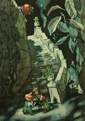 1956 Fairytale card Chipolino Greeting Children's Postcard | eBay