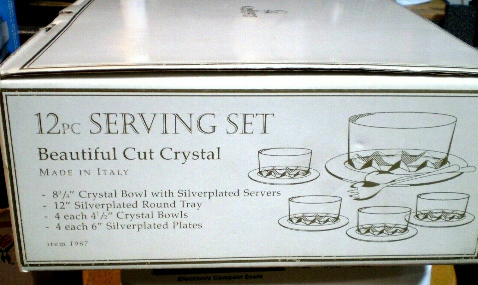 Godinger 5 Piece Cut Crystal Serving Set NEW | eBay