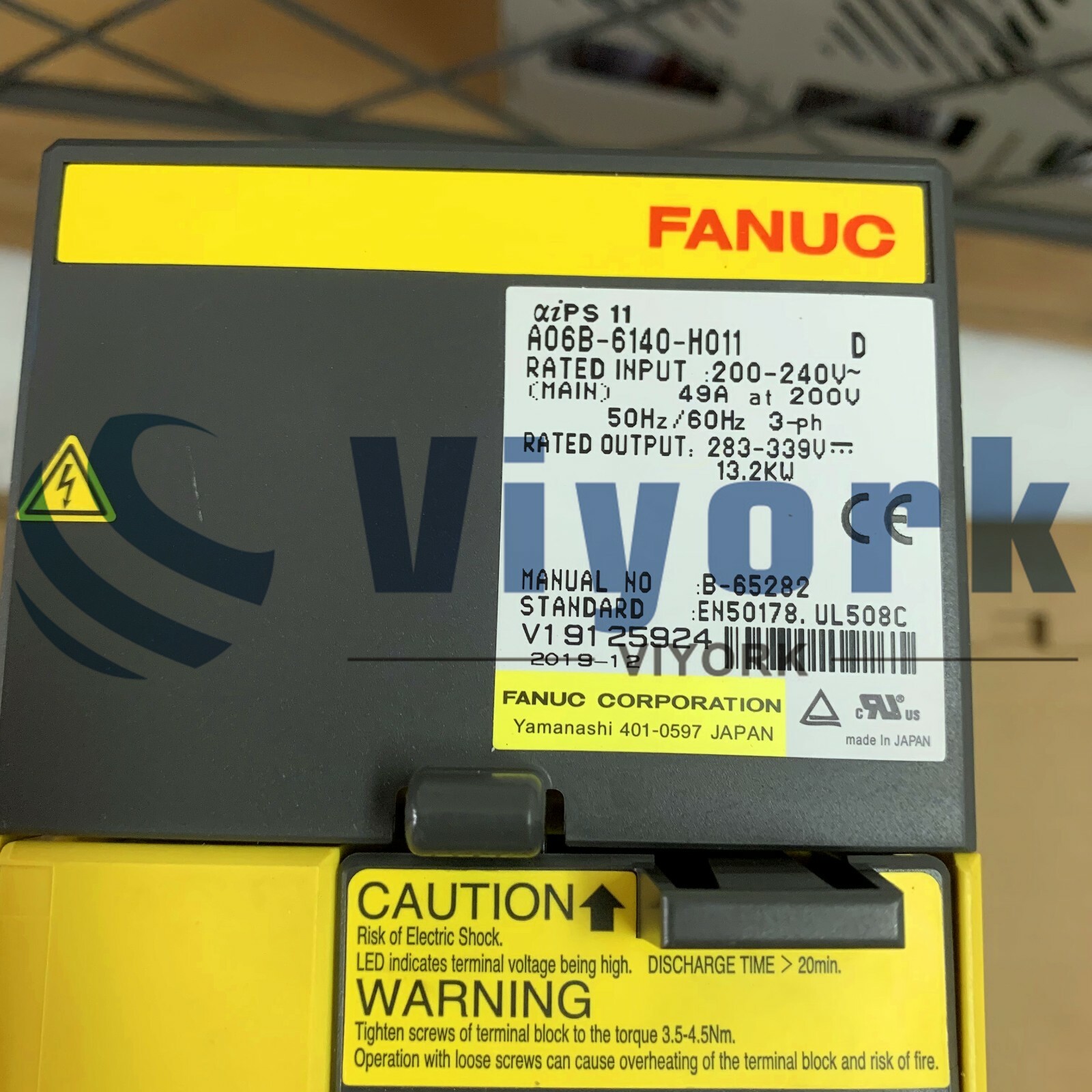 Fanuc A06B-6140-H011 POWER SUPPLY MODULE AIPS-11 ALPHAI 50/60HZ 200 ...