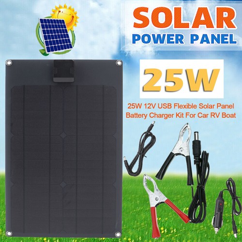 25W USB Monocrystalline Module DIY Solar Panel Kits for Home Camping RV ...