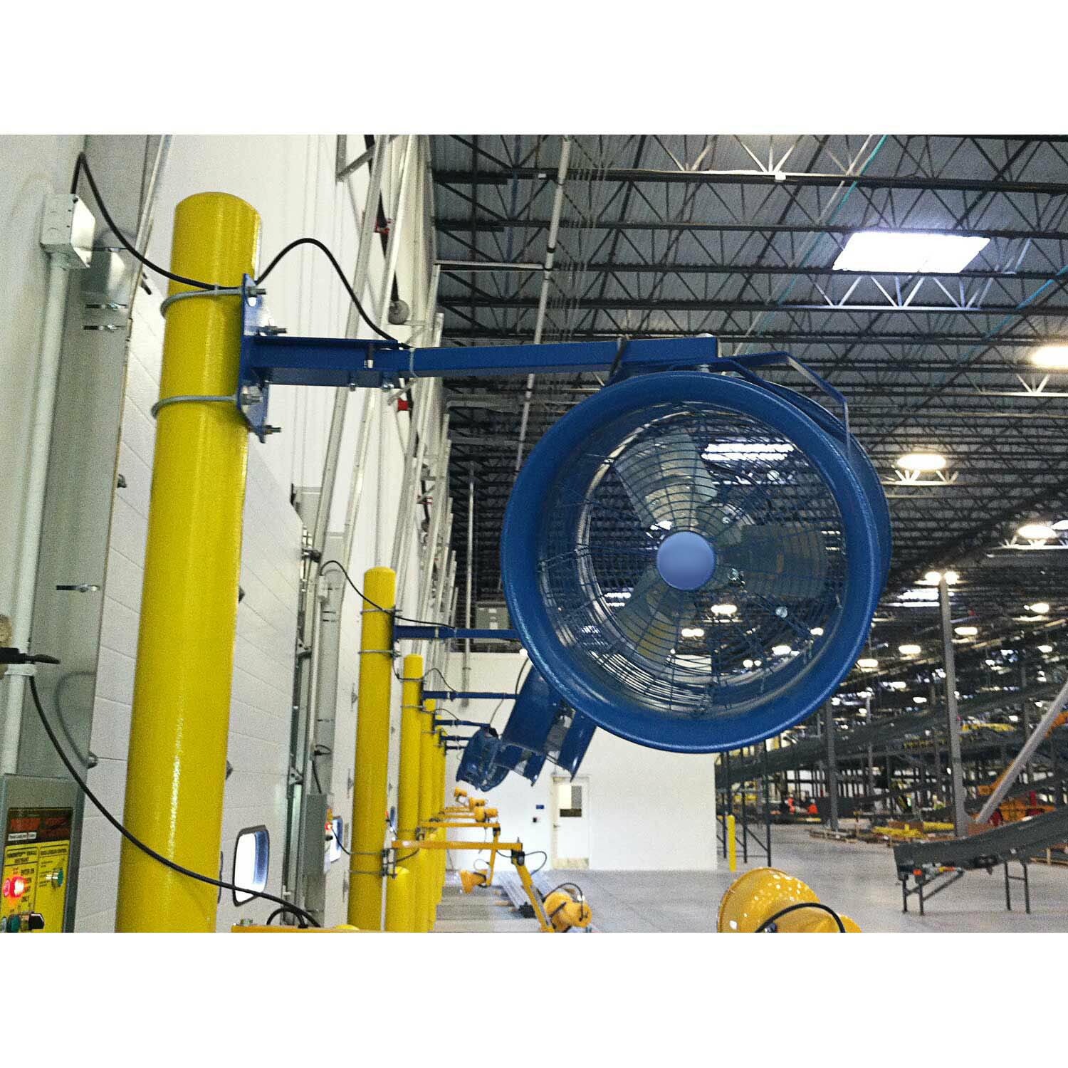 18" Loading Dock Fan - 3,800 CFM - 115 Volt - 1 Phase - 2,700 sqft - 80 ...