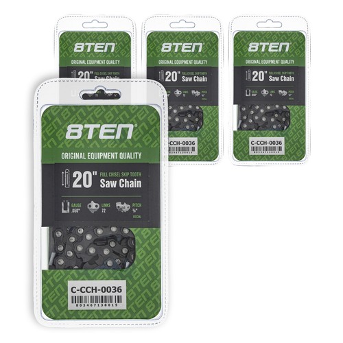 Full Chisel Skip Tooth Chainsaw Chain 20 Inch .050 3/8 72DL for ...