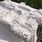 White plaster rose flower hut storage box hand-painted DIY semi ...