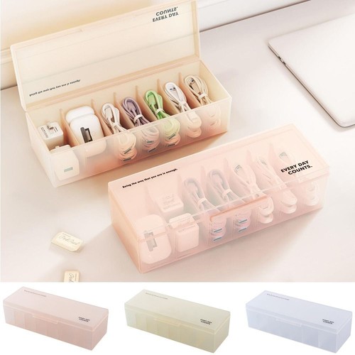 Large Capacity Data Cable Storage Box Cable Charger Organizer ...
