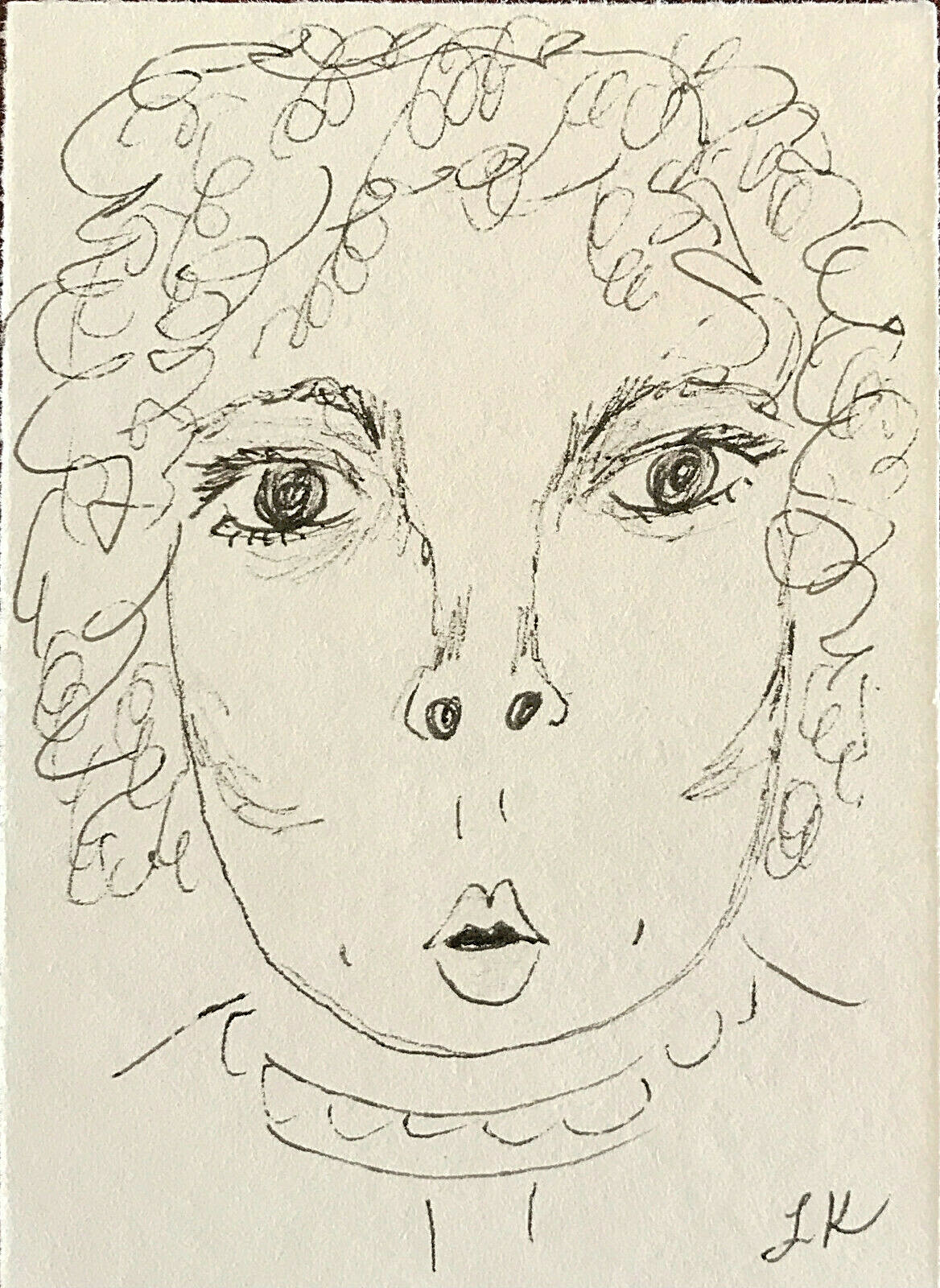ACEO original line drawing FAMOUS PEOPLE Shirley Temple by Lynne Kohler ...
