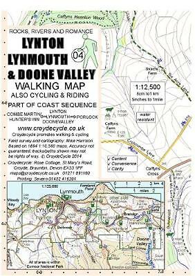 Lynton Lynmouth & Doone Valley Walking Map by Mike Harrison (Sheet map ...