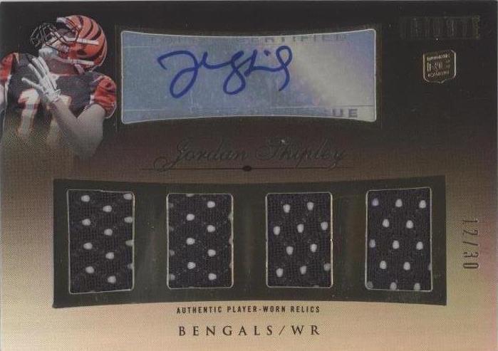 2010 Topps Tribute - Autographed Quad Relics Jordan Shipley #AQR-JSH ...
