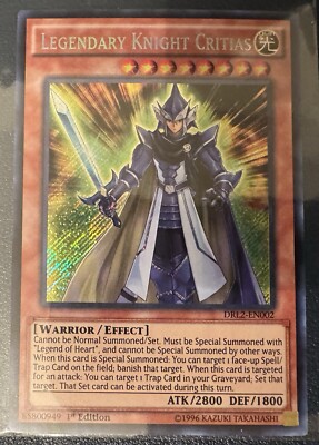 Legendary Knight Critias - DRL2-EN002 - Secret Rare 1st Edition M/NM | eBay