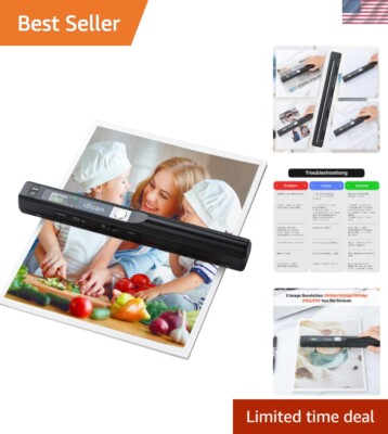 Portable Handheld Scanner for Photos and A4 Documents, 900 DPI, JPG/PDF ...