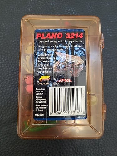 Vintage Plano Model 3214 Micro Magnum Dual-Sided Plastic Tackle Box 4.5 ...