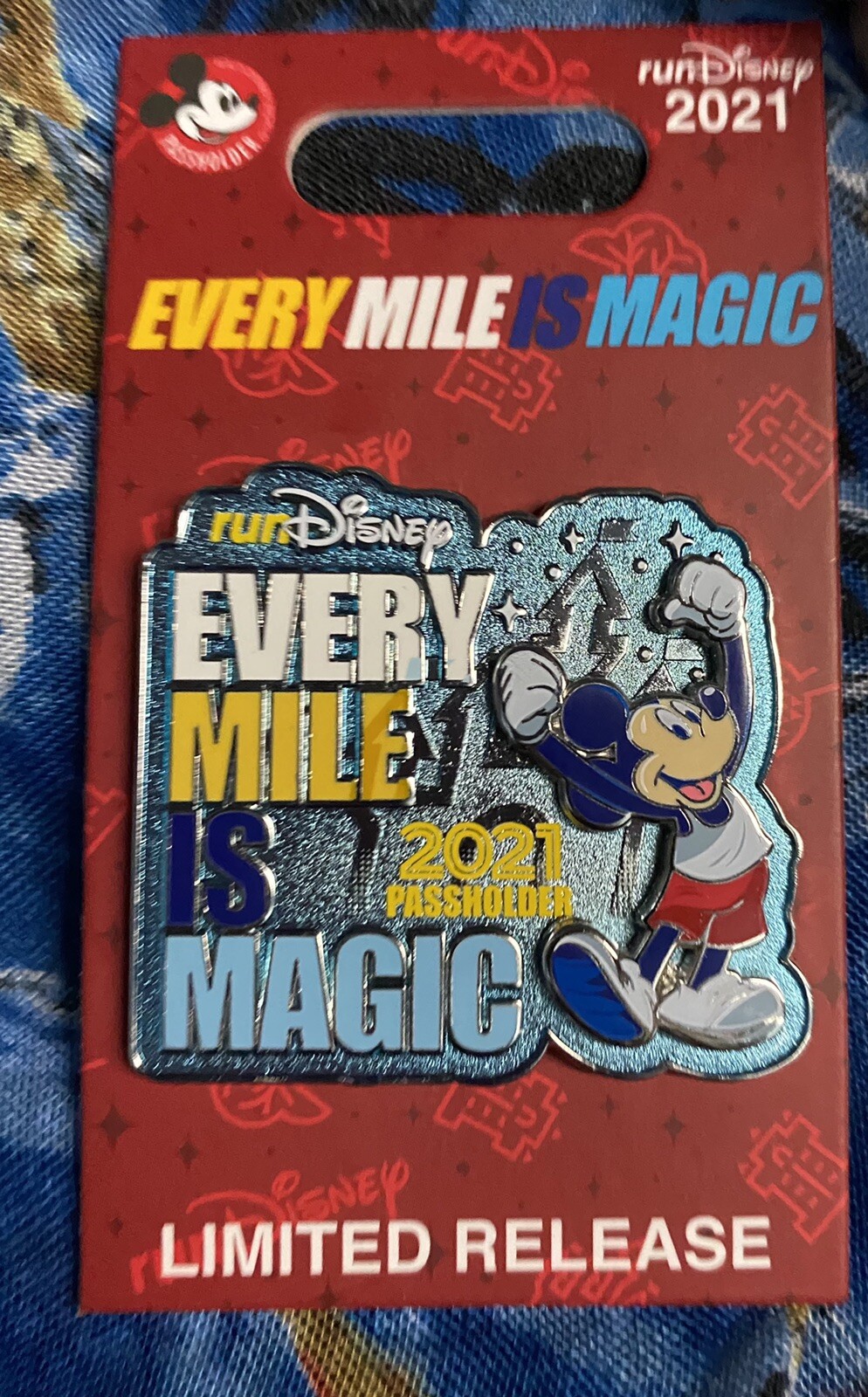 Disney Rundisney 2021 Pin Limited Release Every Mile is Magic Run ...