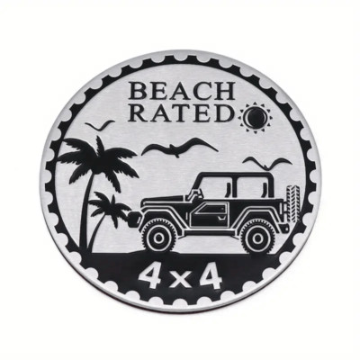 Pair of Beach Rated 4 X 4 Car Badge Emblem Decals Jeep Wrangler | eBay