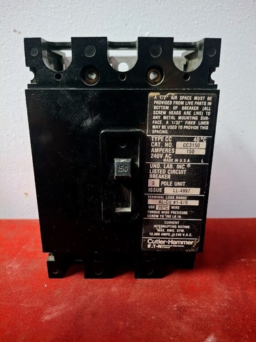 EATON Cutler-Hammer CC3150 3P 150 Amp Circuit Breaker SHIPS SAME DAY ...