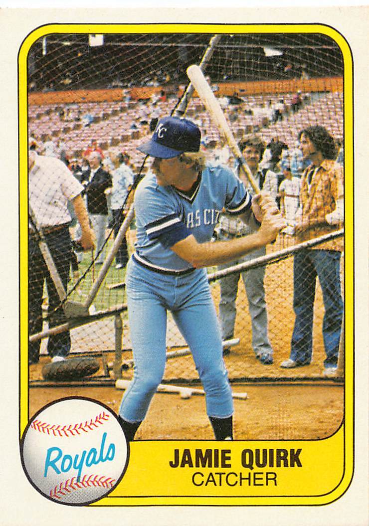 Jamie Quirk 1981 Fleer 50 Kansas City Royals Baseball Card | eBay