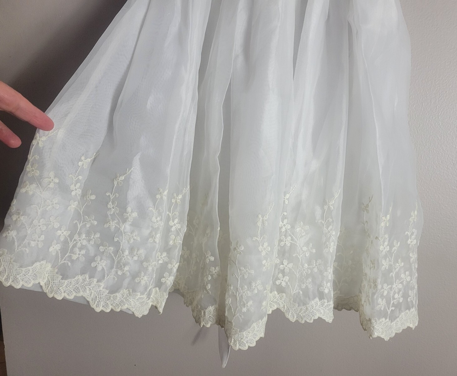 Vintage Sylina original Sheer Embroidered Little Girl… - Gem