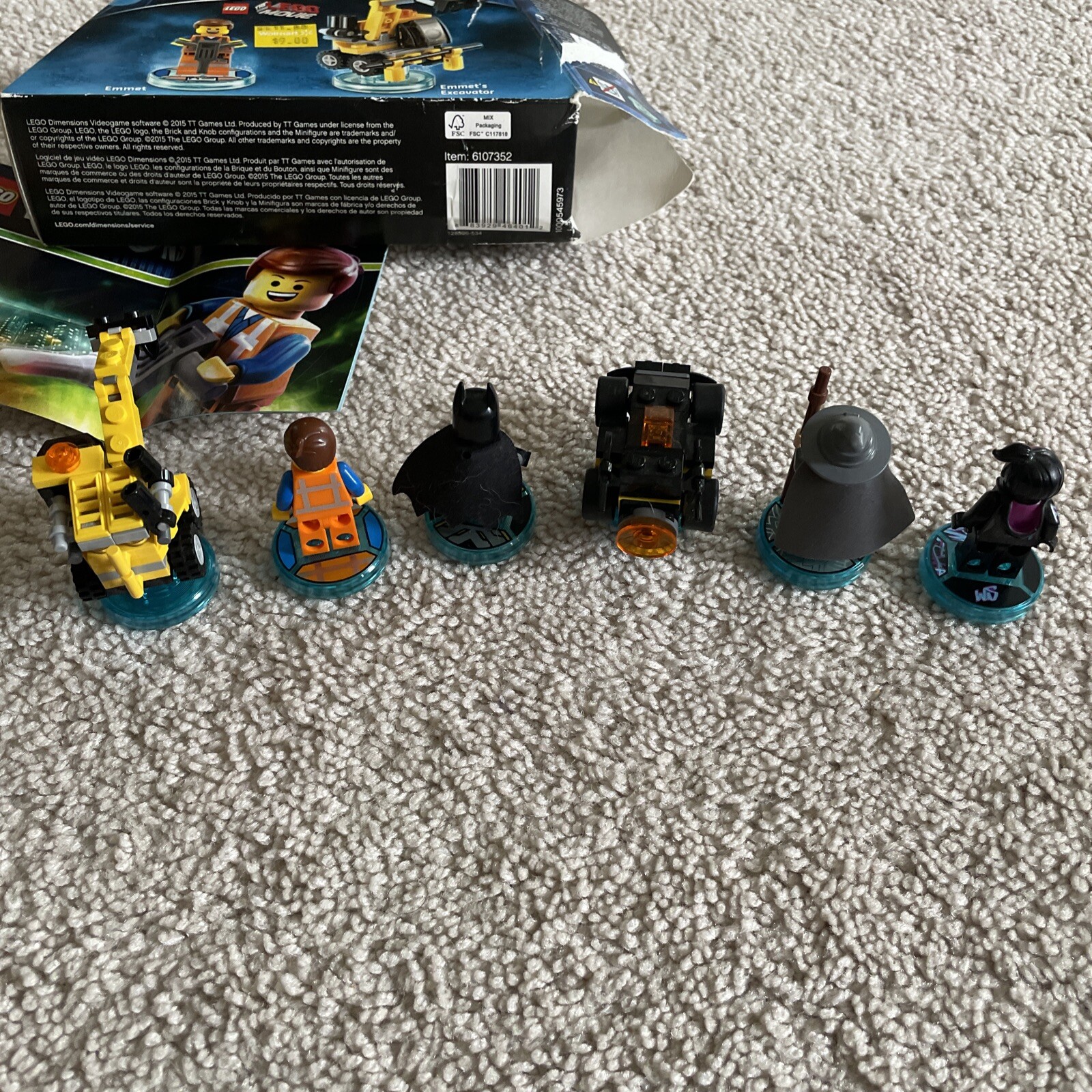 Lego Dimensions Batman Wyldstyle Gandalf 71172 Figures Batmobile 71212 ...