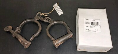 New, Cast Iron Hand Cuff Round, Prison Shackles, Reproduction, Made In ...