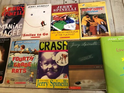 Jerry Spinelli - 9 books Crash, Maniac Magee, Milkweed, Loser, Dump ...