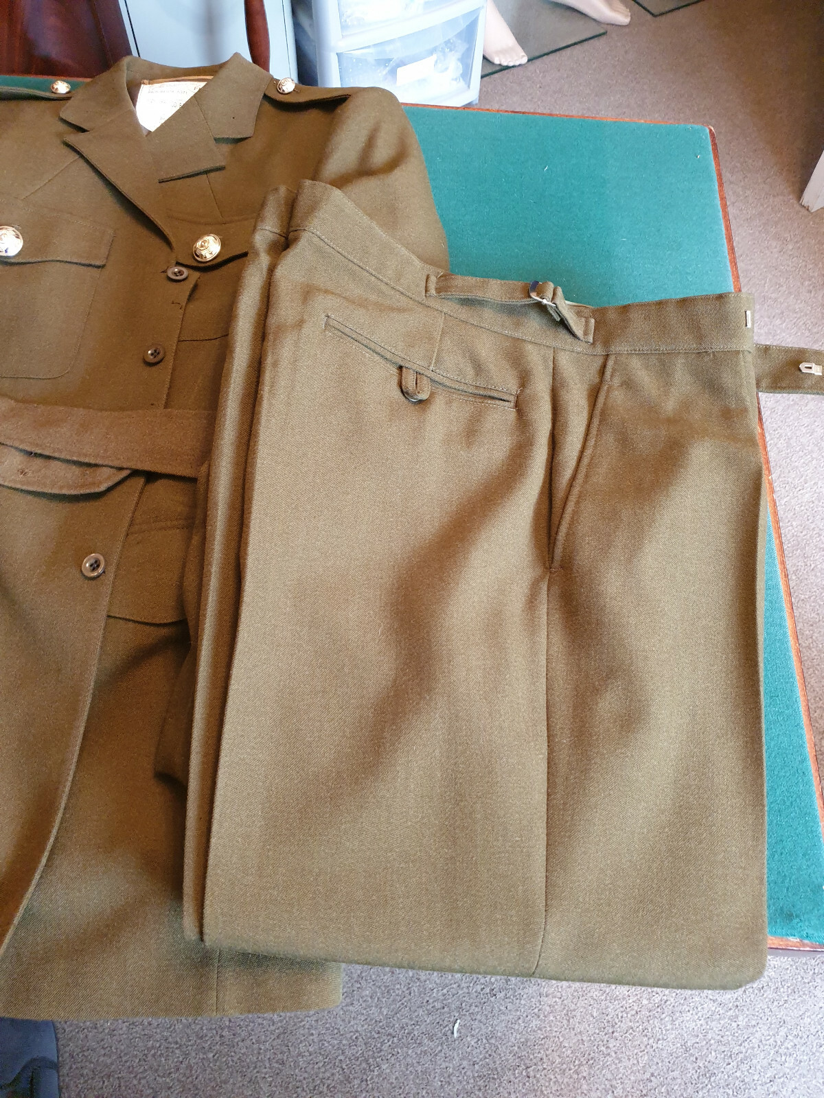 men's british army no2 dress uniform jacket & trousers & belt size 188 ...