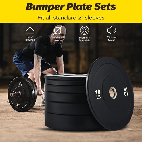 Sets of Olympic Weight Plates Two 2" Bumper Plates from 10 to 55 Pounds ...
