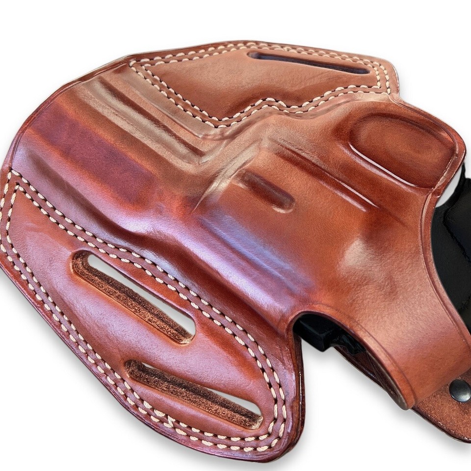 Leather Pancake Holster w/Thumb Break Fits, Colt King Cobra 357Mag 6RD ...