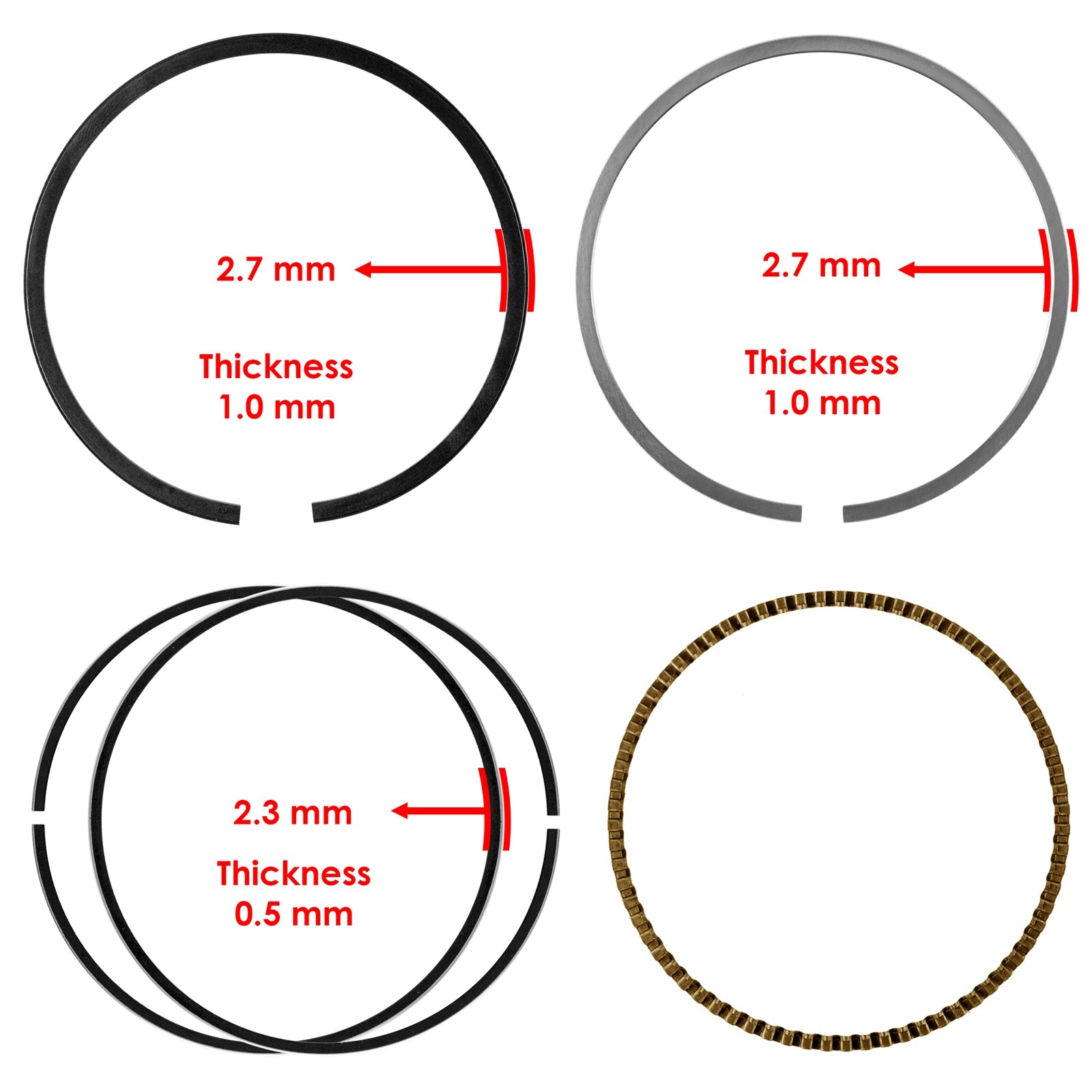 Engine Cylinder Piston Ring for Honda 06131-HM8-A40 13011-HM8-003 | eBay