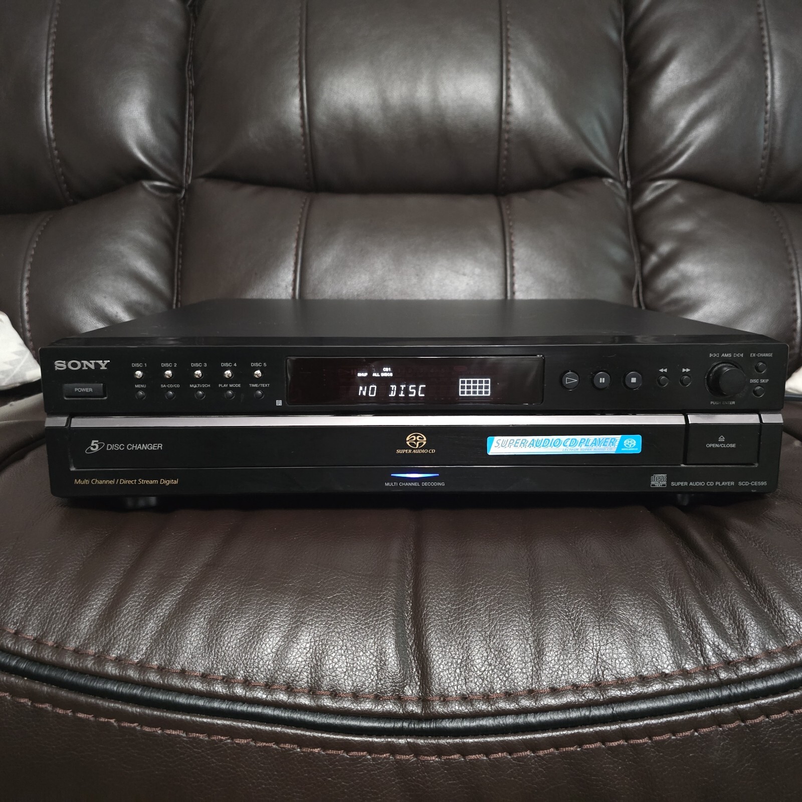 Sony 5-Disc Changer 5.1 CD Player SCD-CE595 No Remote TESTED Works ...