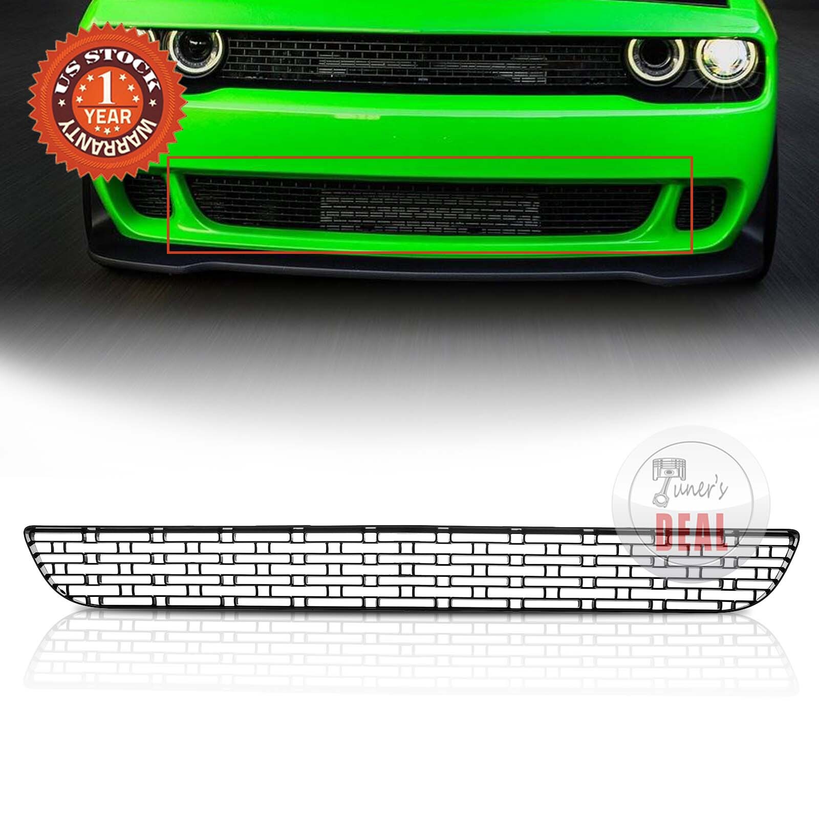 Front Bumper Lower Grille Black For 2015-2022 Dodge Challenger ...