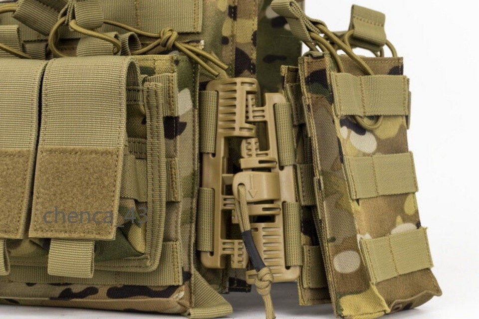 Tactical Vest Bulletproof Chest Rig Outdoor Multi Lightweight ...