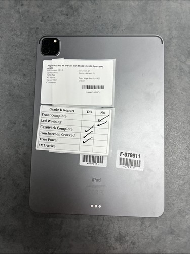 Apple iPad Pro 11 3rd Gen Wifi MHWR3 128GB A2377 Space Grey - Faulty | eBay