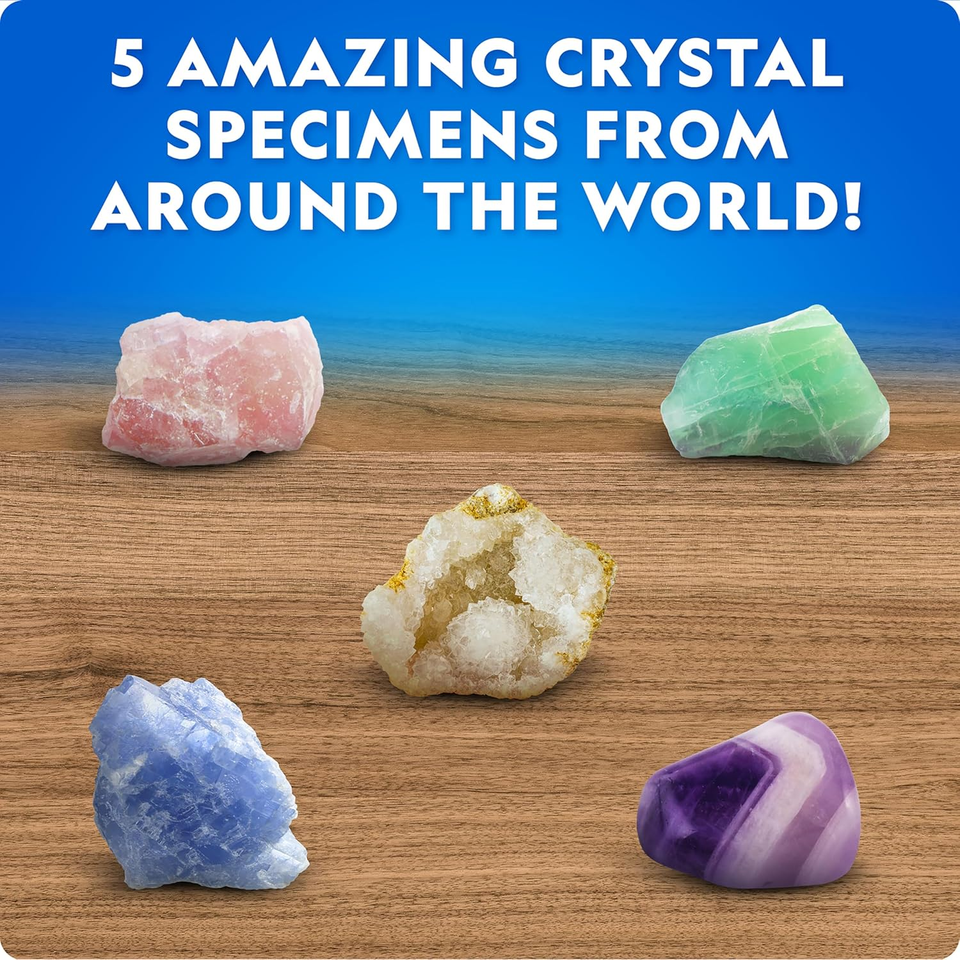 National Geographic Mega Crystal Growing Kit for Kids- Grow 6 Crystals ...