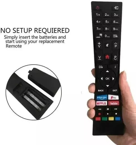 NEW REPLACEMENT REMOTE CONTROL FOR BUSH SMART TV MODEL: DLED39HDS ...