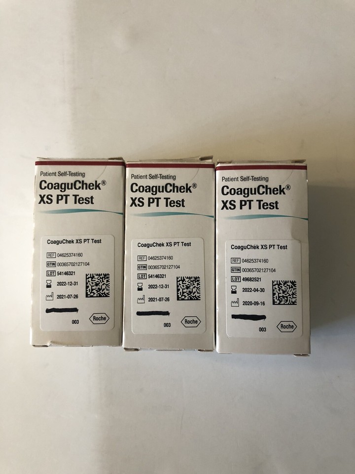 CoaguChek XS PT 15 Test Strips 3 Chips Expired For demonstration ...