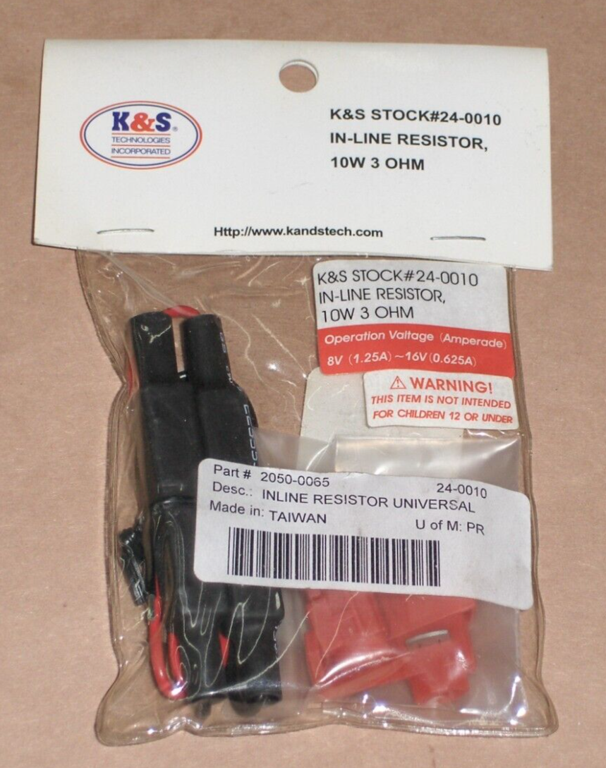 K & S Heavy-Duty Universal In-Line Resistors # 24-0010 | eBay