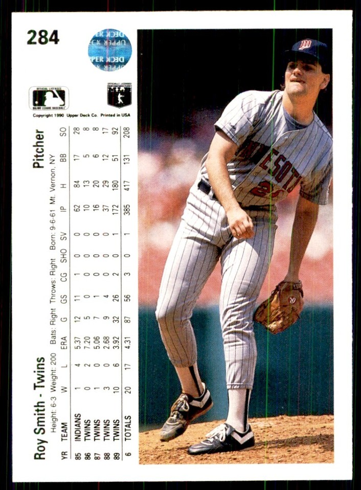 1990 Upper Deck Roy Smith Baseball Cards #284 | eBay