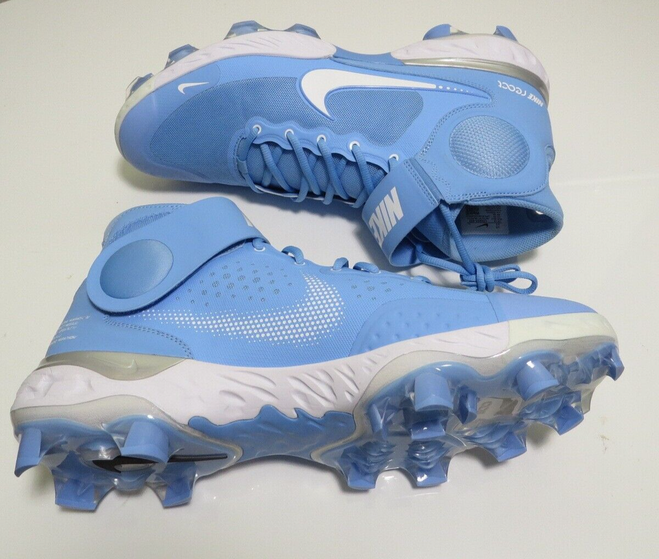 Nike Alpha Huarache 3 Mid MCS UNC Carolina Baseball Cleats CZ4455-402 ...