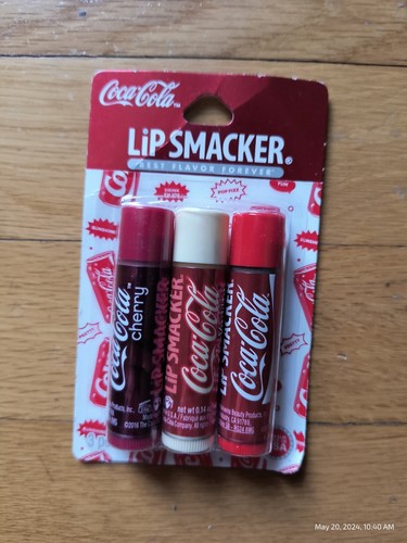 Lip Smacker Chapstick Coca Cola Cherry-Vanilla-Classic Flavor New 3 Pk ...