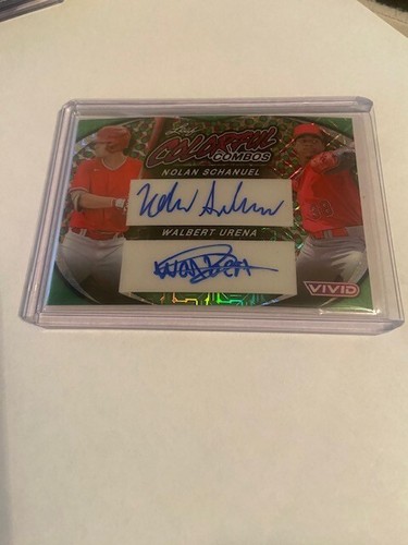 2023 Leaf Vivid NOLAN SCHANUEL / WALBERT URENA DUAL RC AUTOGRAPHS PRIZM ...