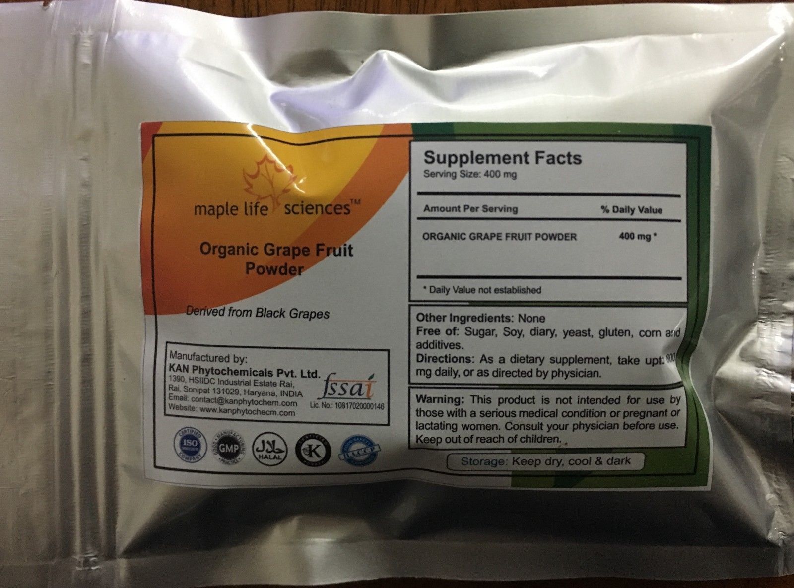 ORGANIC Black Grape fruit Powder Pure & High Quality | eBay