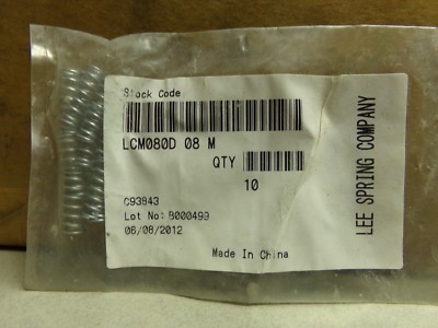 NEW Lee Spring Company C93843 LCM080D 08M Springs, Lot of 10 *FREE ...
