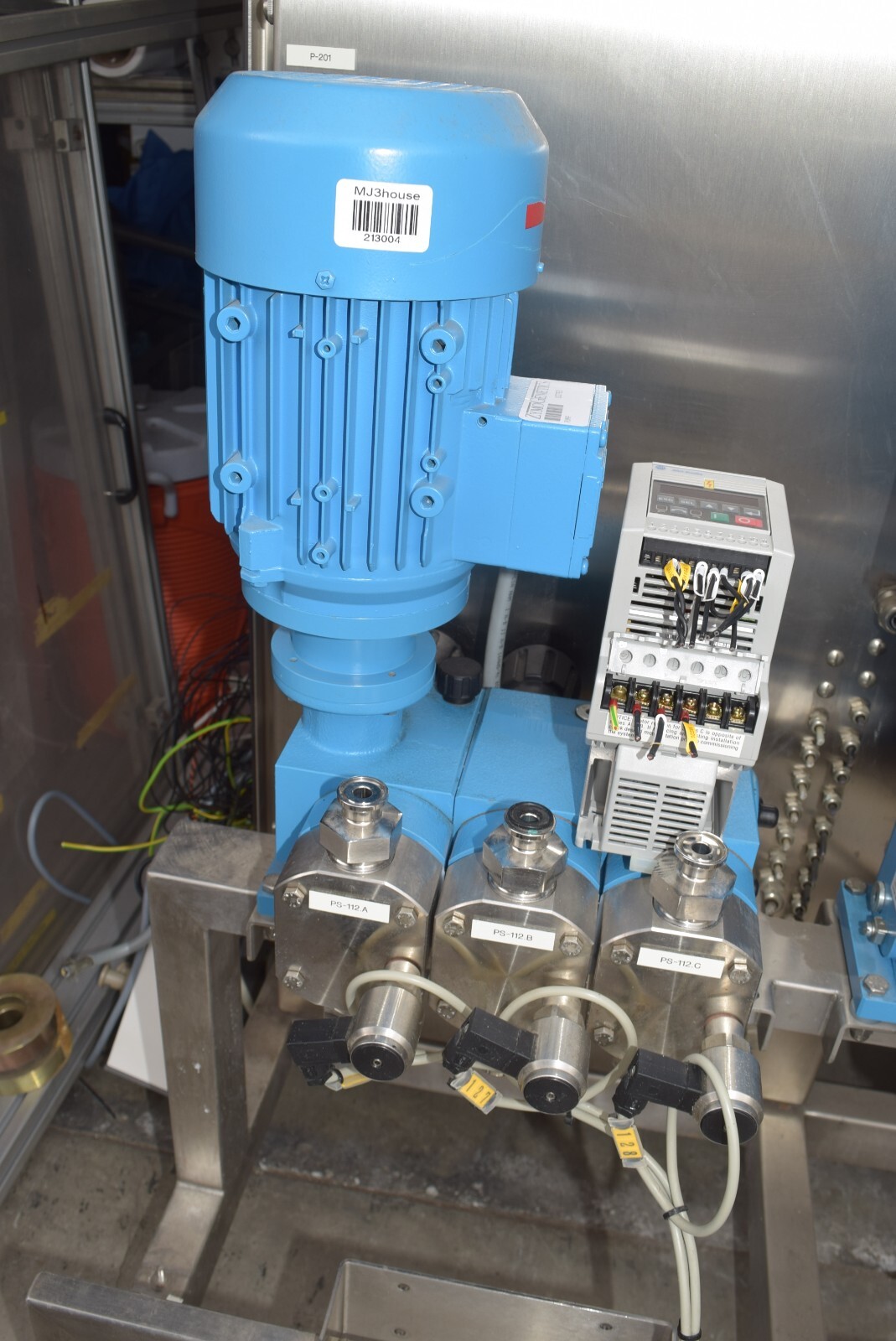 LEWA ECODOS EEC-0025-S13 316 SS 3 HEAD SANITARY/HYGENIC METERING ...